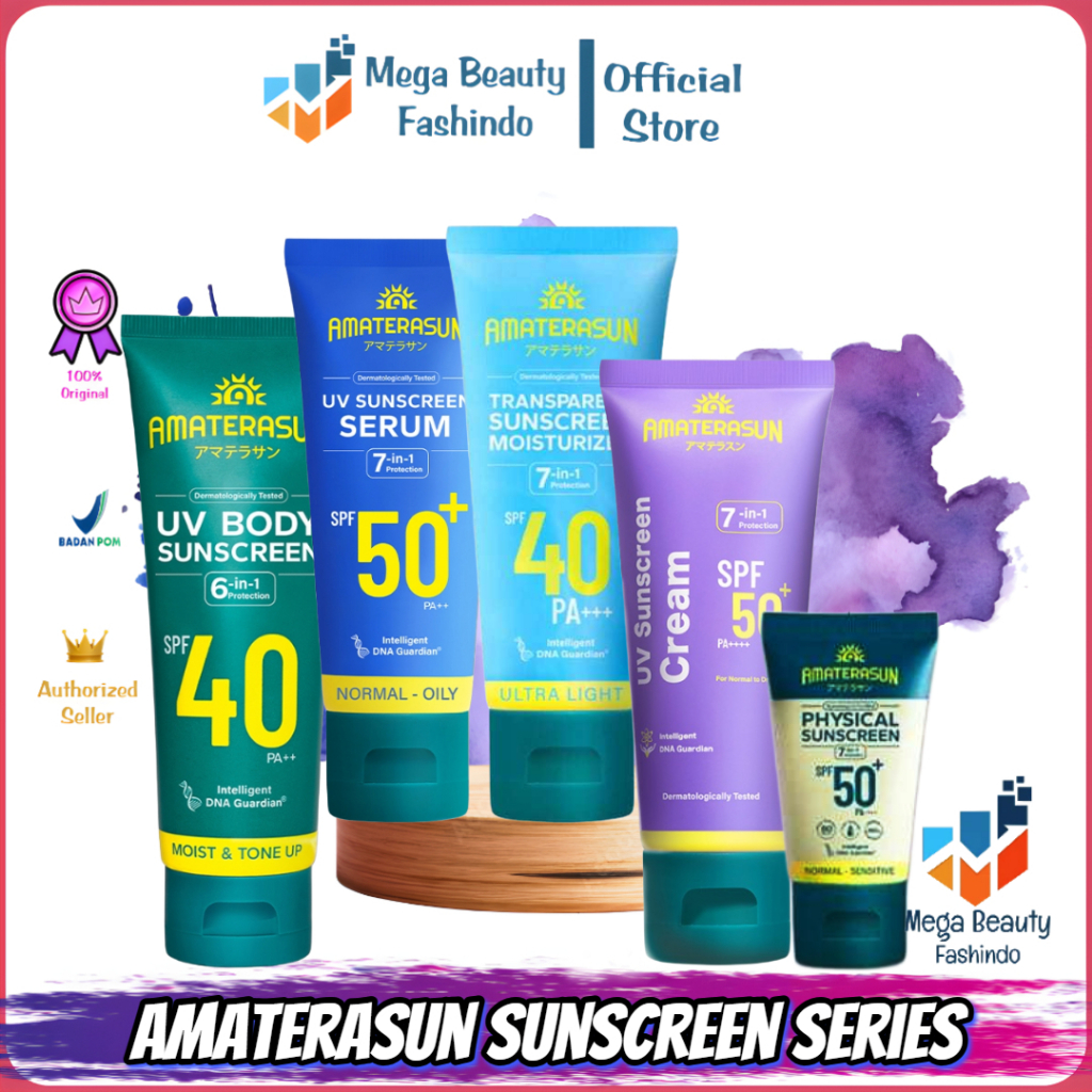 Jual AMATERASUN UV Sunscreen | UV Sunscreen Serum SPF 50+ PA++ | Cream | Physical | Transparent ...