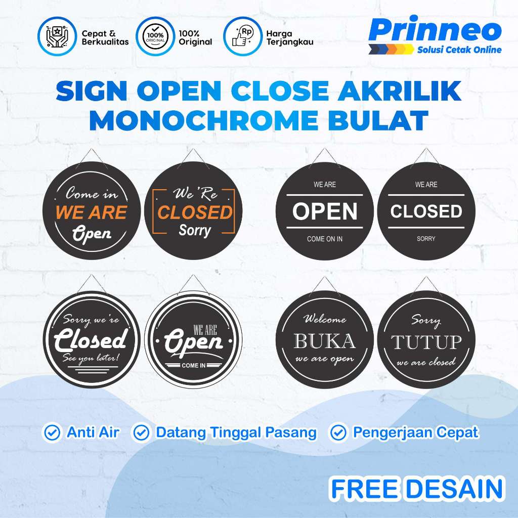 Jual SIGNBOARD AESTHETIC, PAPAN NAMA, PAPAN AKRILIK, OPEN CLOSE, SIGN ...