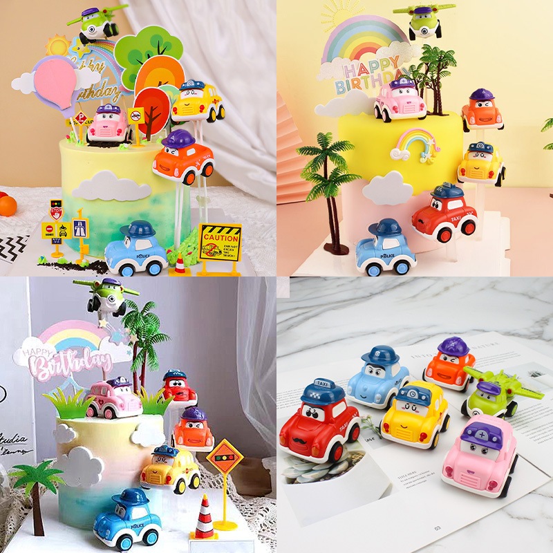 Jual Topper Kue mobil / Topper Mobil Lucu & imut 1 set isi 6 /Topper ...