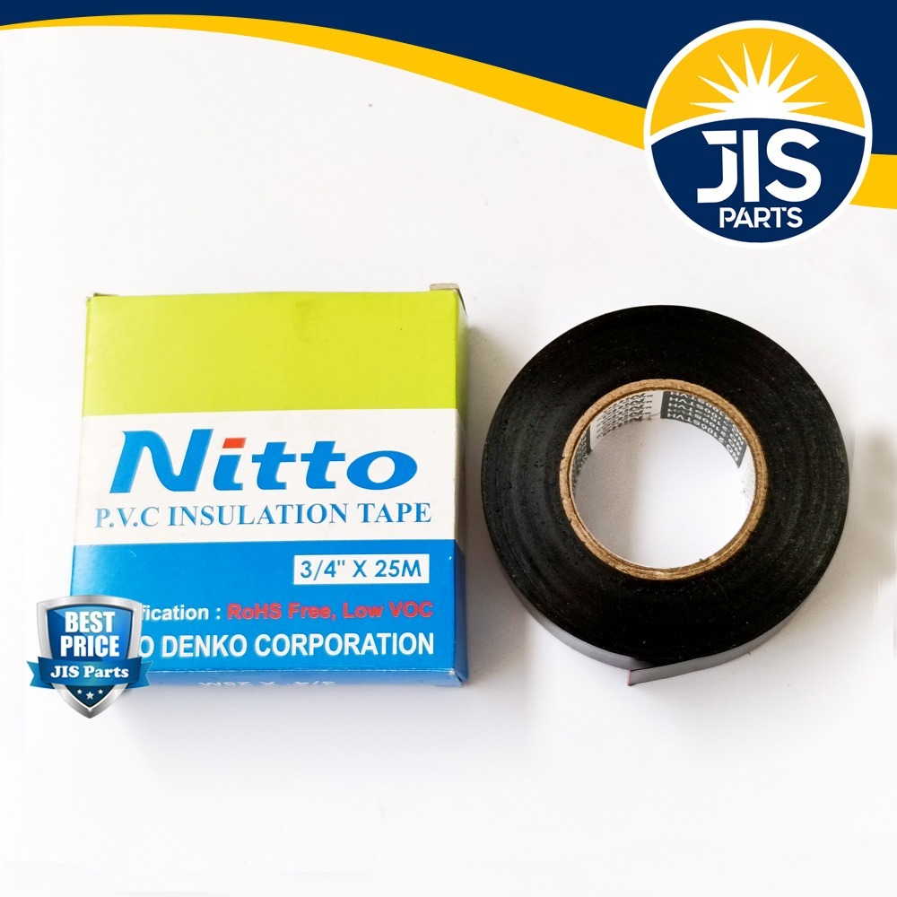 Jual ISOLASI SOLASI NITTO TAPE HITAM PVC KABEL | Shopee Indonesia