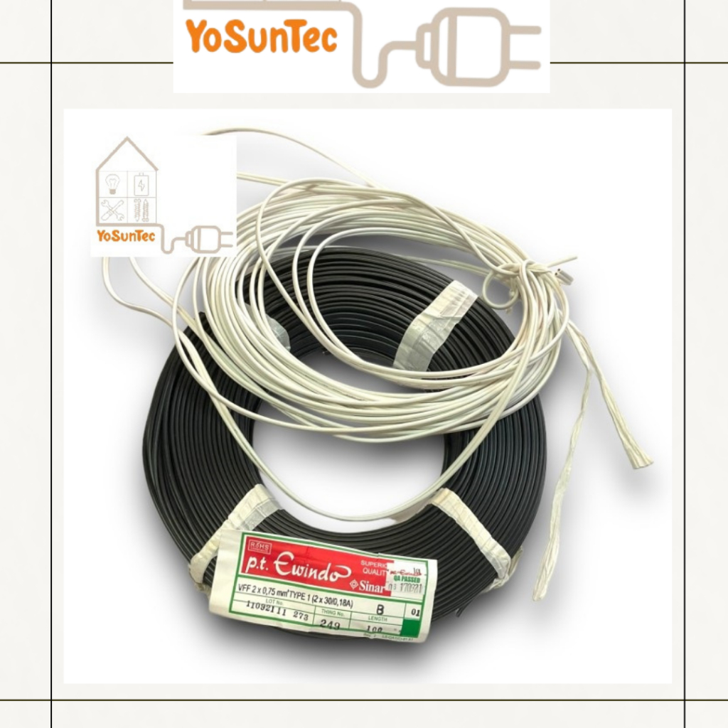 Jual Kabel Listrik Serabut Gepeng 2x30 2x0.75 Sinar Sucofindo EWINDO ...