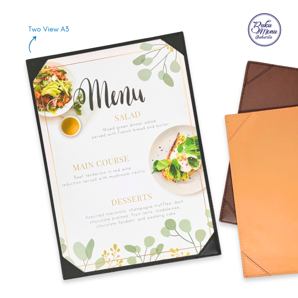 Jual Buku Menu Jakarta - Buku Menu Kulit Varian Cafe Series Two View (2 ...