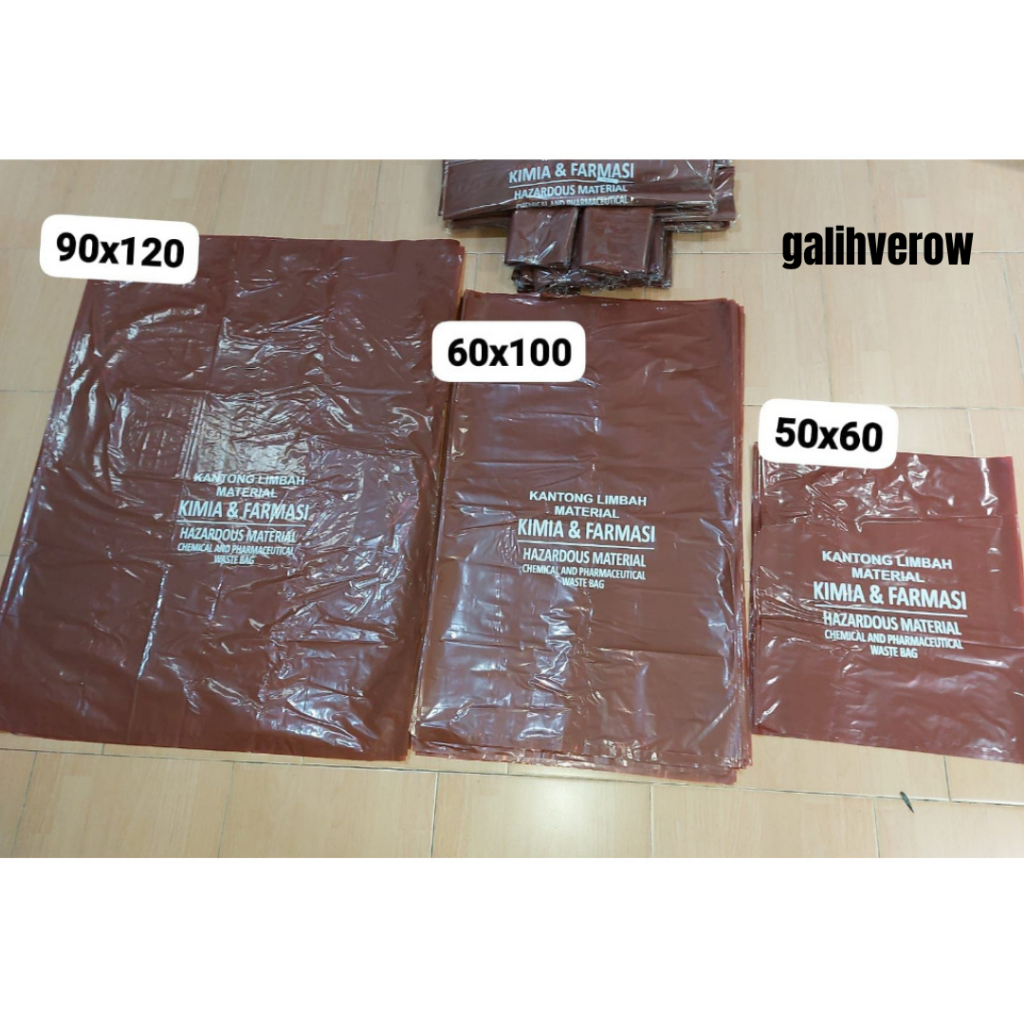 Jual Plastik Coklat limbah medis / Kantong sampah Coklat Limbah Kimia ...