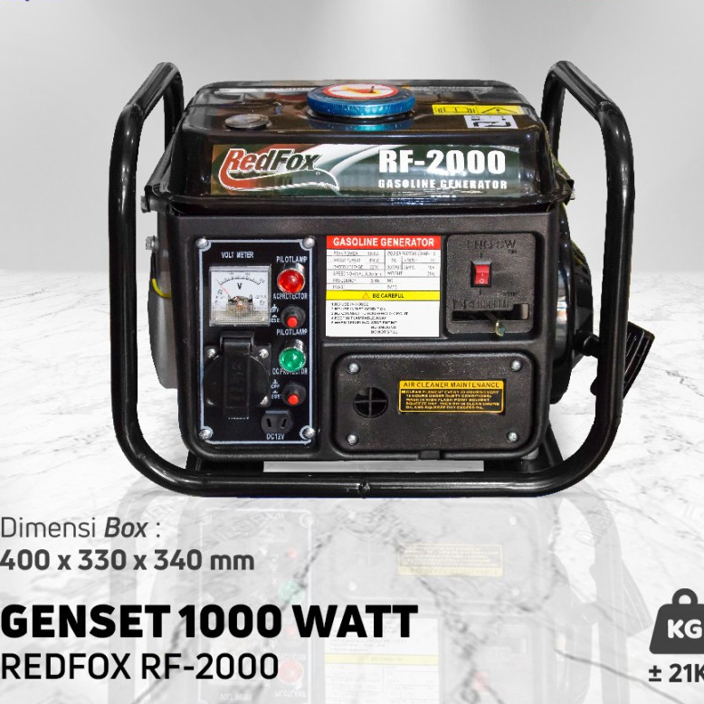 Jual RedFox RF 2000 Genset 2 tak 1000 Watt Generator Rumah Toko Mati ...