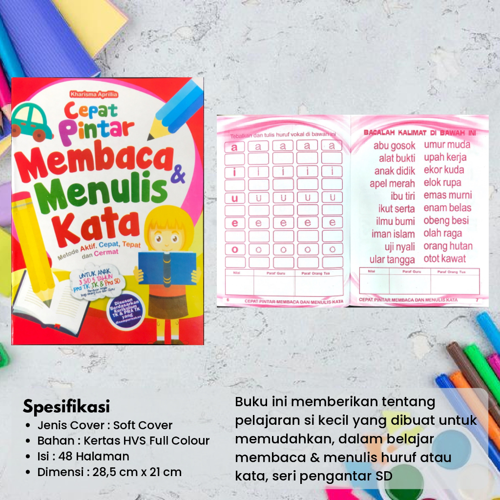 Jual Buku Anak Cepat Pintar Membaca dan Menulis Kata | Shopee Indonesia