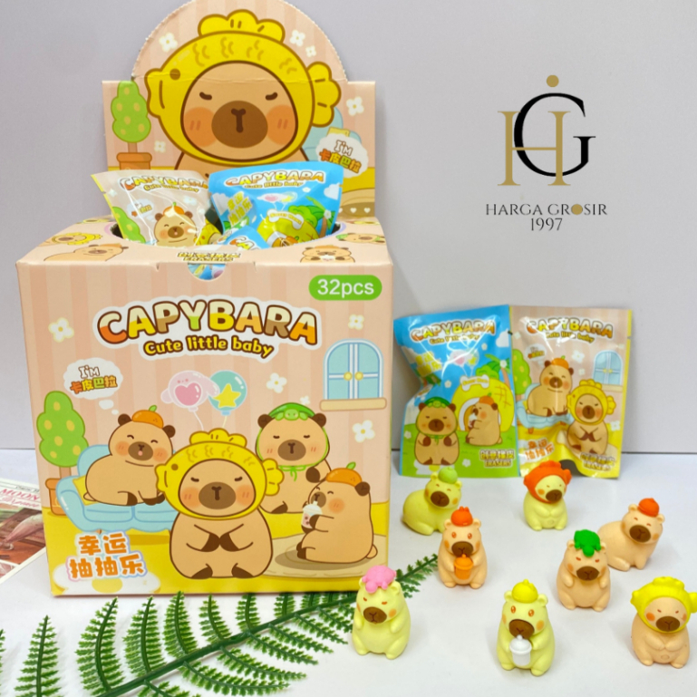 Jual 1 box isi 32 Penghapus Mystery Bag Capybara Blind box Capybara Cappybara Penghapus / Blind ...