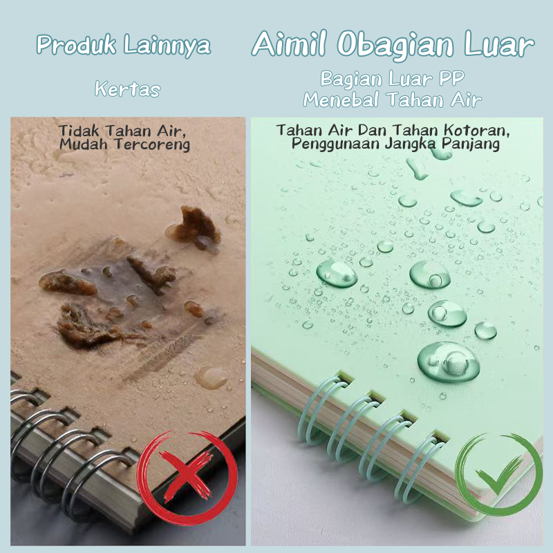 Jual Aimilo Notebook Set Notebook A5&Pulpen Gel Buku Diary Aesthetic 4 ...