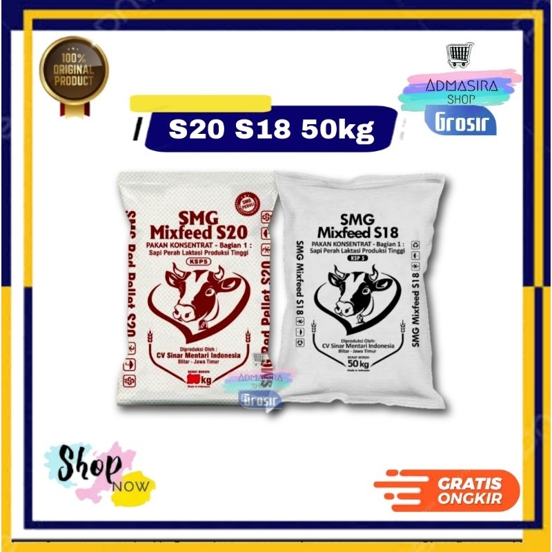 Jual SMG Mixfeed S18 S20 50kg Pelet Konsentrat Sapi Kambing Karungan 1 ...