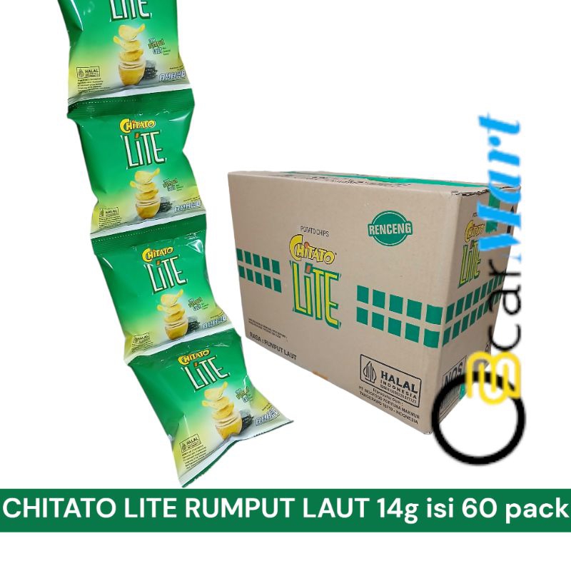 Jual CHITATO LITE 1 Dus isi 60 RUMPUT LAUT 14g Potato Chips | Shopee Indonesia