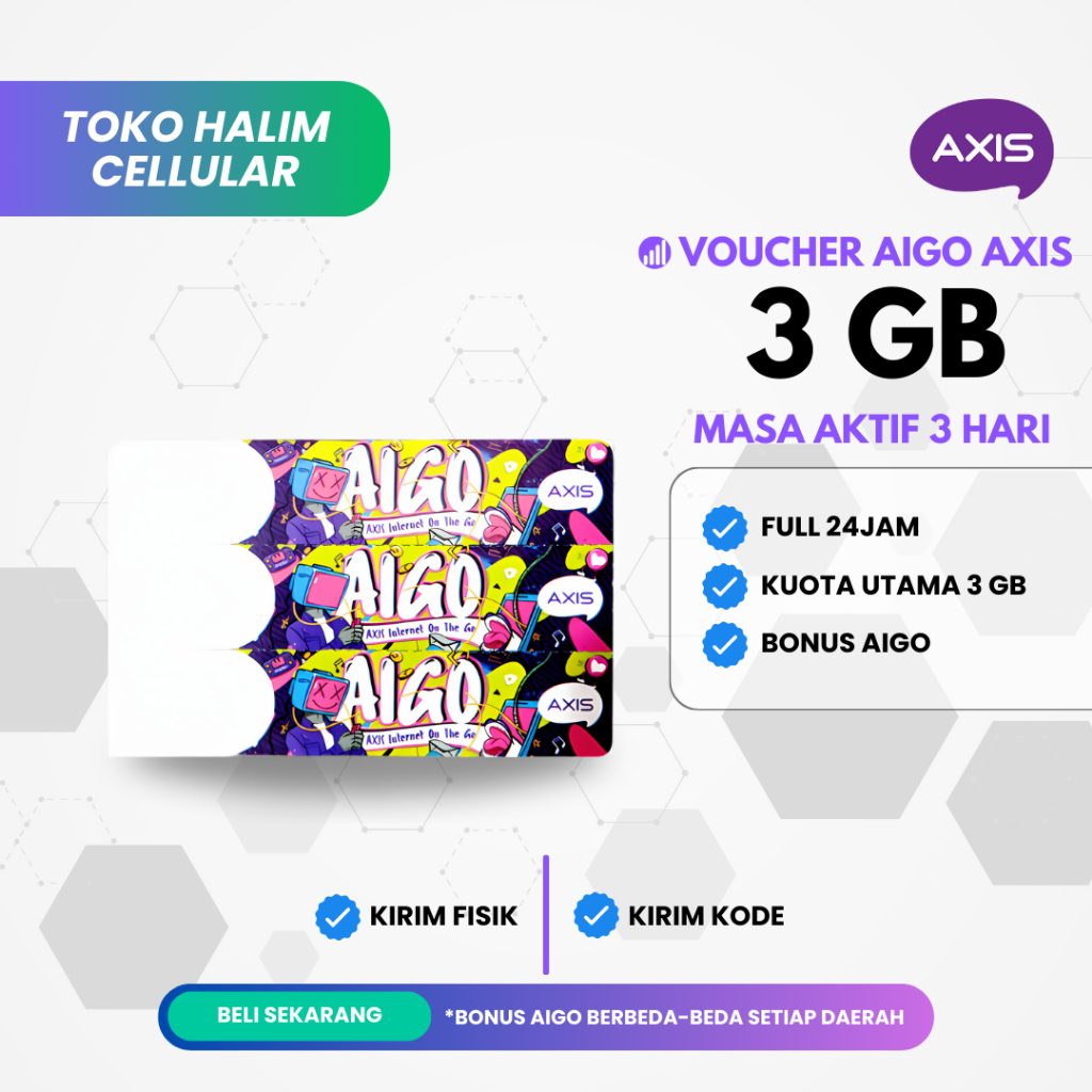 Jual Voucher Axis 3GB 3 Hari | Shopee Indonesia