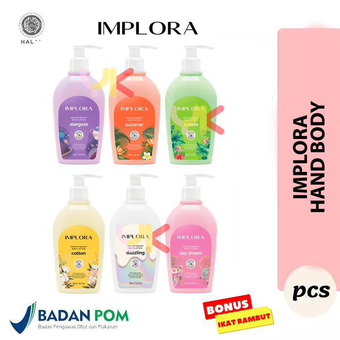 Jual [ LOTION ] IMPLORA INSTANT BRIGHT BODY LOTION 300 ML / HAND BODY ...