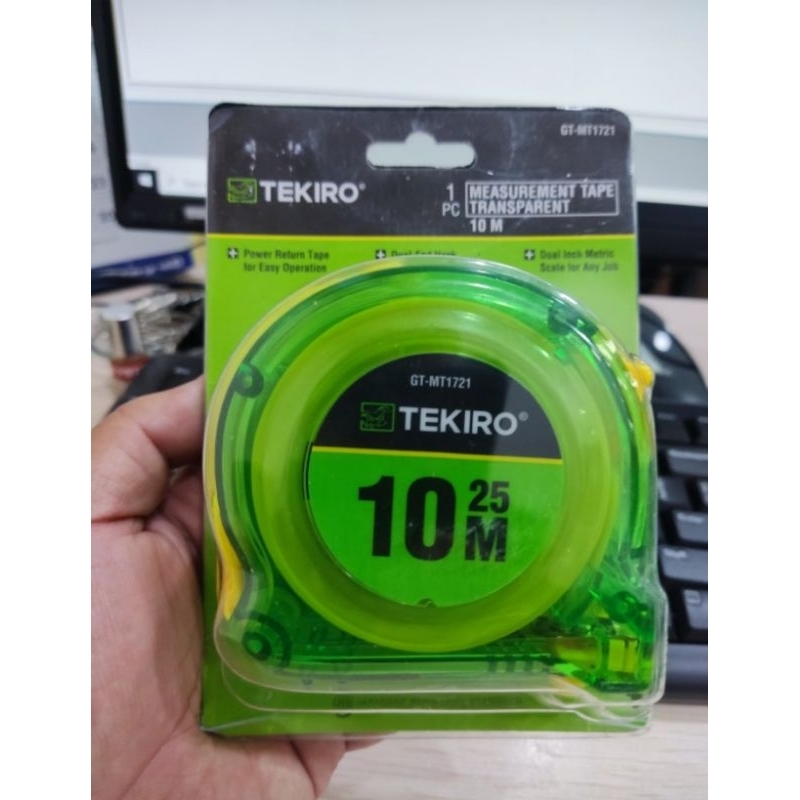 Jual METERAN TRANSPARAN 10M TEKIRO / MEASUREMENT TAPE | Shopee Indonesia