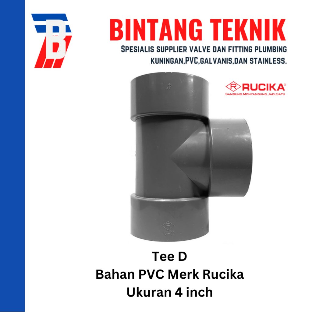 Jual Tee 4" inch PVC Rucika D (Tipis) | Shopee Indonesia