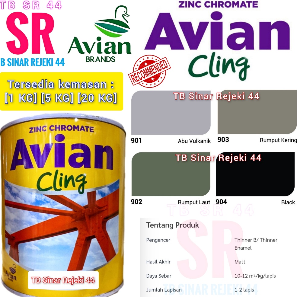 Jual Ready Khusus 1 KG AVIAN CLING Zinc Chromate Cat Primer Dasar Meni ...