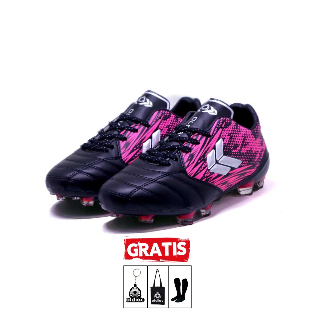 Jual Sepatu bola original Hitam Pink paket komplit Sepatu Sepak Bola ...