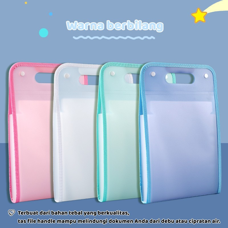 Jual Tas file handle A4 FREE STIKER Organizer file folder ATK anti air ...