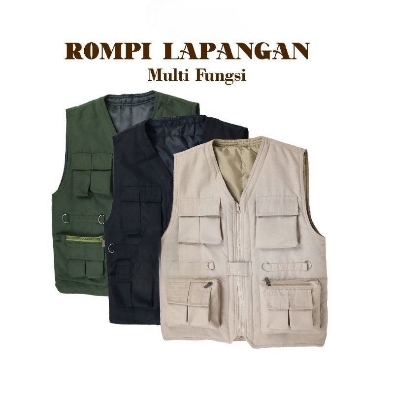 Jual Rompi CARGO Dewasa GUNUNG VEST Dewasa Banyak Saku RMPD001 | Shopee ...