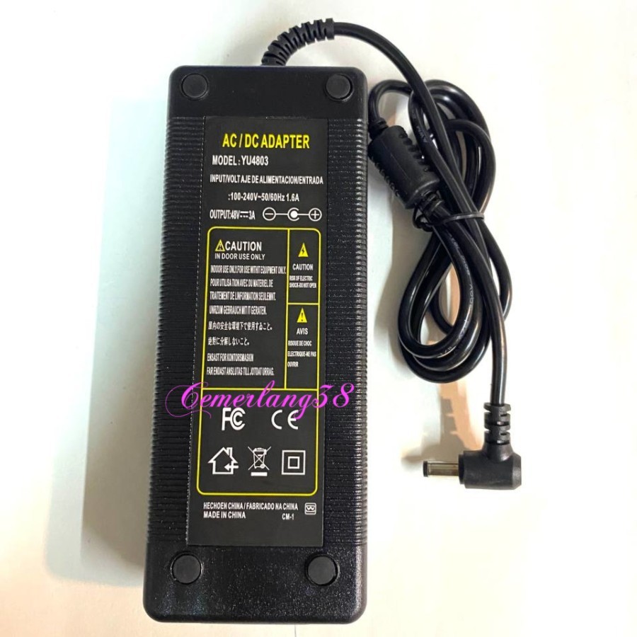 Jual ADAPTOR 48V 3A / Power supply 48V 3A Adaptor DC 48V 3A ADAPTOR 48 ...