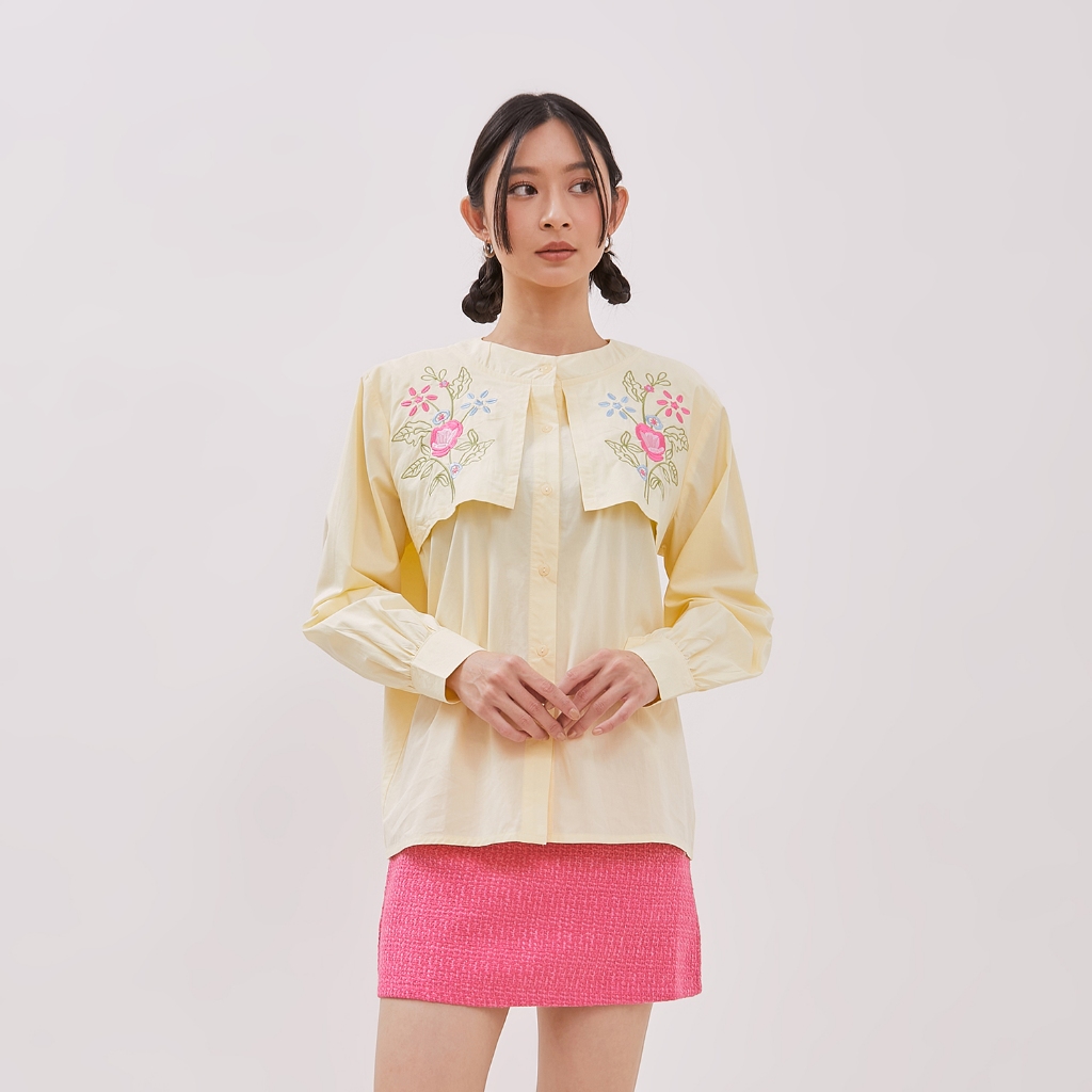 Jual Cylica Florel Blouse 014 | Wilexa Official | Kemeja Wanita ...