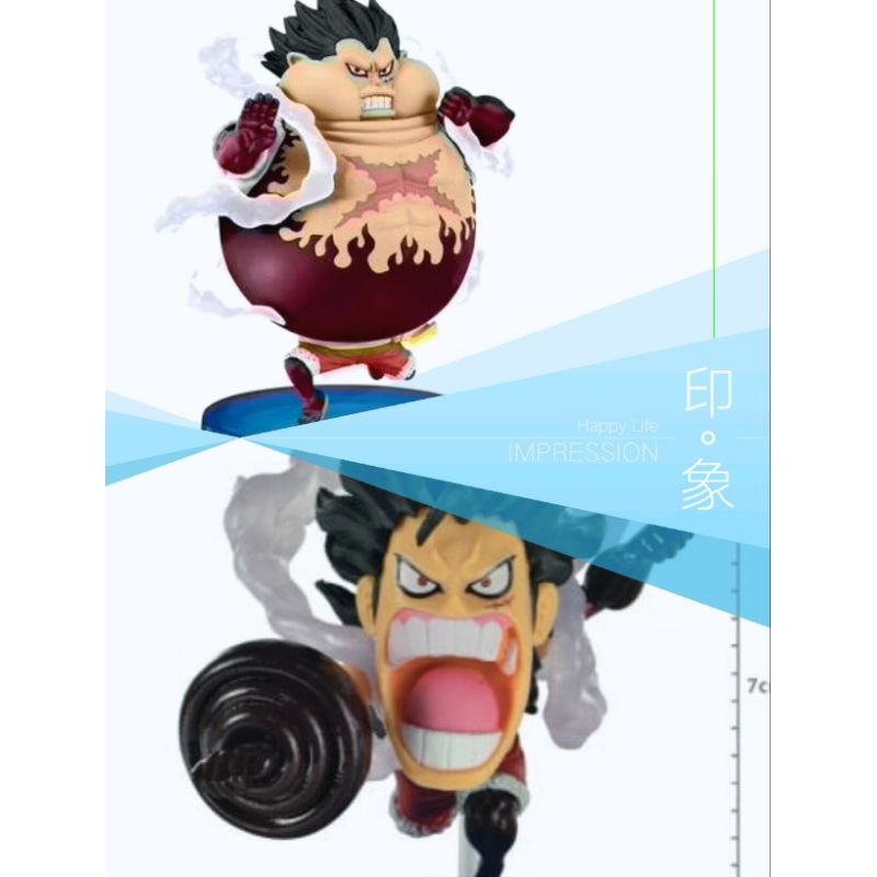 Jual Action Figure One Piece Set Wcf Gear 4 Luffy Tank man & Snake man ...