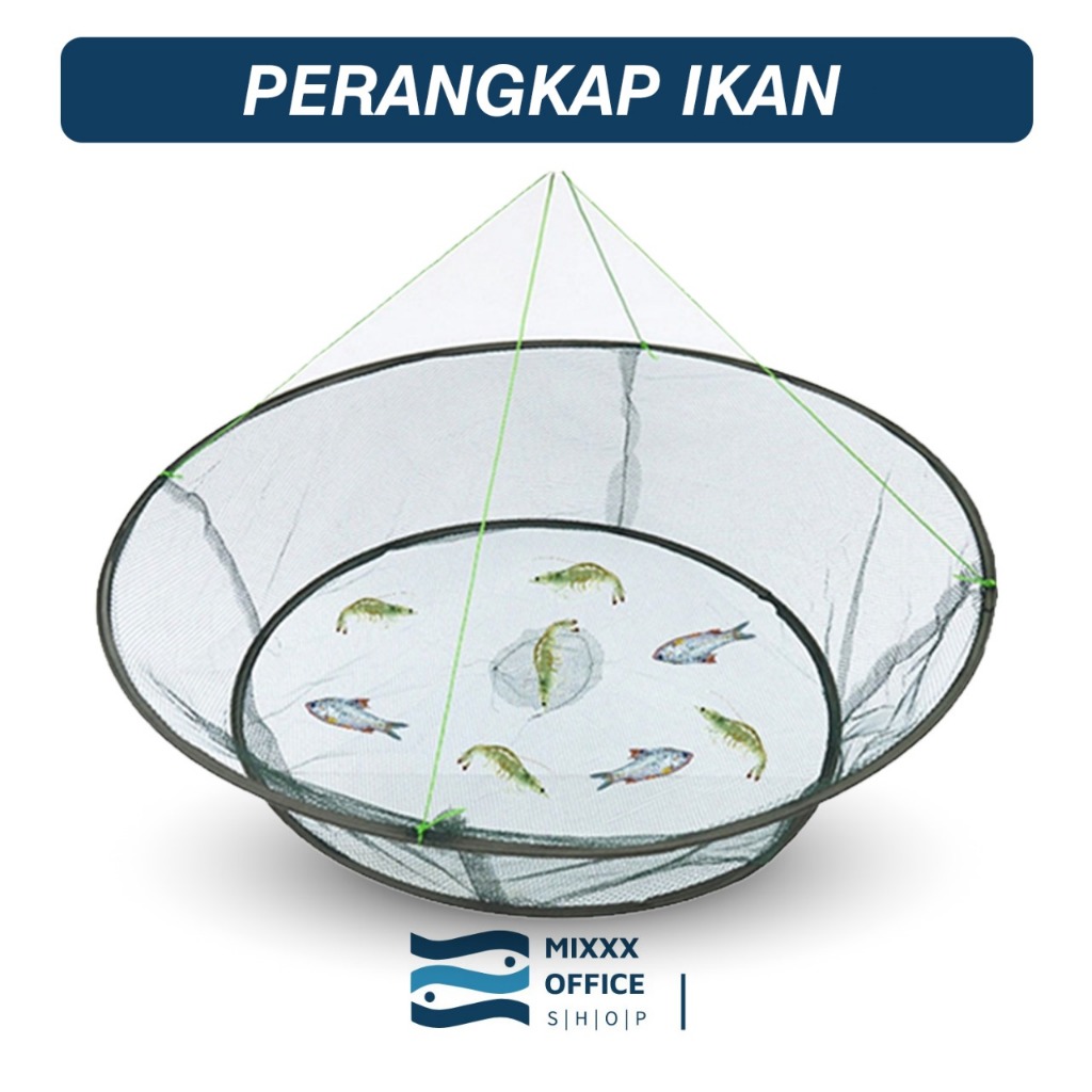 Jual MIXXX - Jaring Perangkap Ikan Jaring Ikan bulat Ukuran 80cm-100cm ...