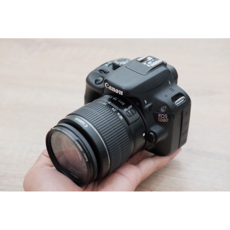Jual Canon 100D + lensa kit kamera DSLR bukan 1200D 1300D 4000D 600D 700D 200D 750D | Shopee ...