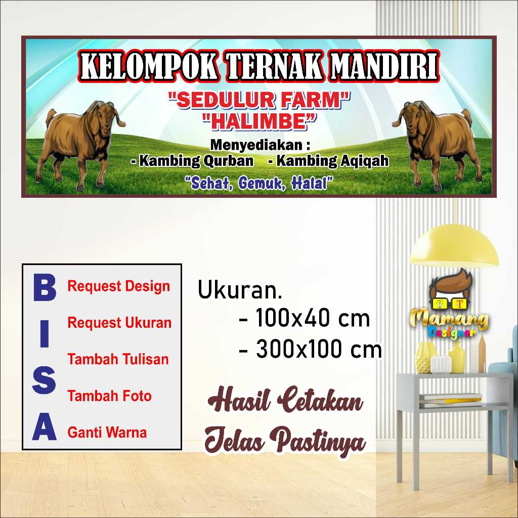 Jual Cetak Spanduk Banner MMT Kelompok Ternak Dan Jual Hewan Kurban dan ...