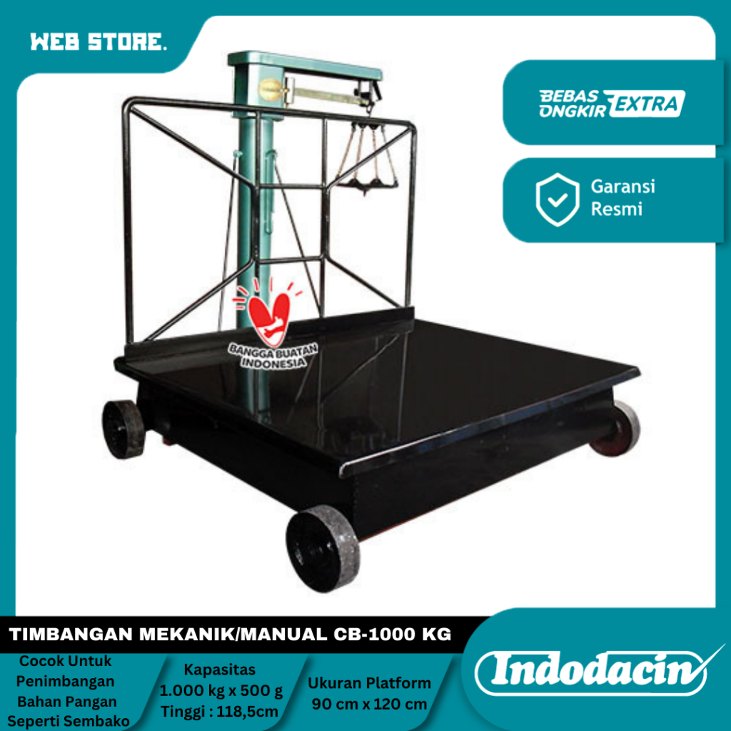 Jual Timbangan Duduk Lantai Barang Mekanik Manual CB 1000Kg Dacin Pagar ...
