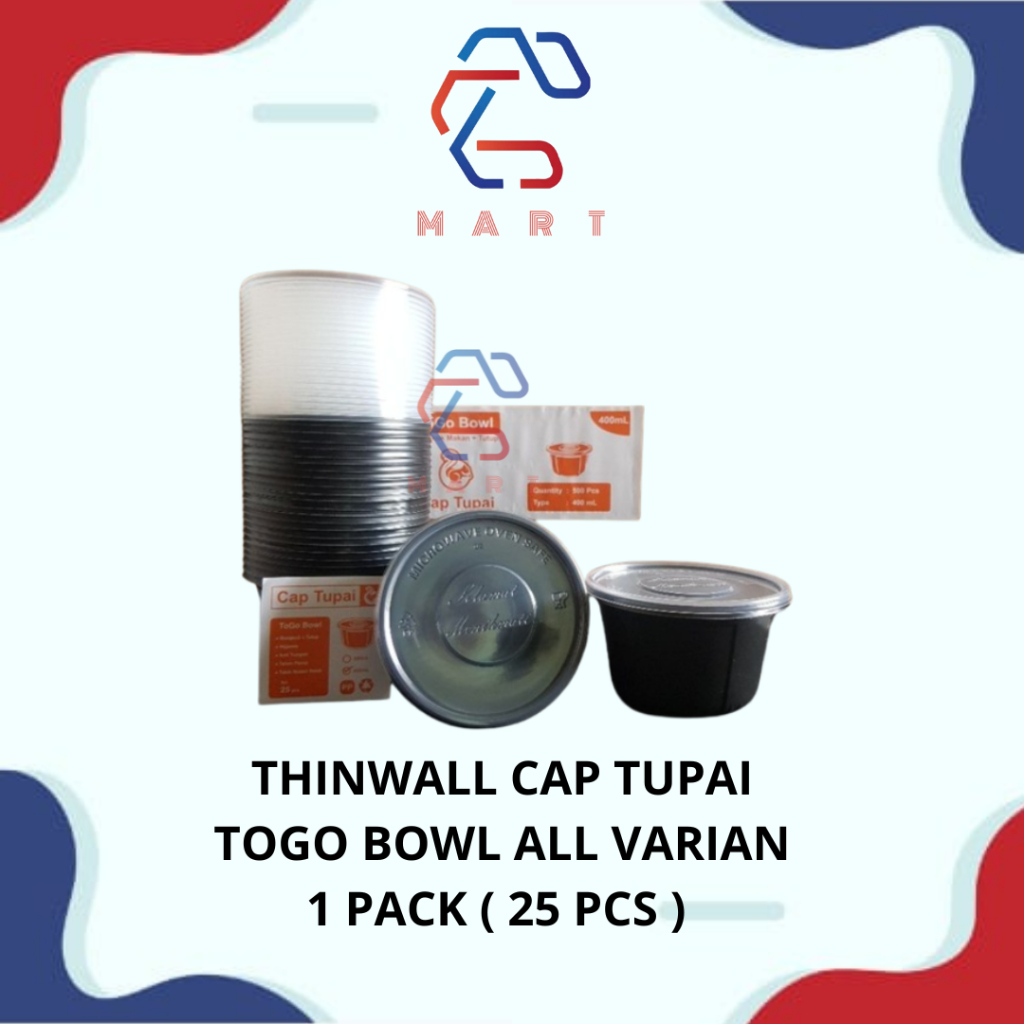 Jual Cap Tupai Thinwall Togo Bowl - all Varian 1 Pack ( 25 Pcs ...