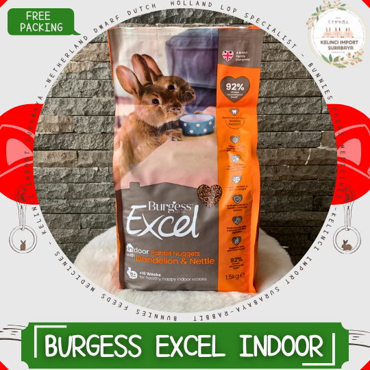 Jual Burgess Excel INDOOR Original Rabbit Food Import - 1,5 KG ...