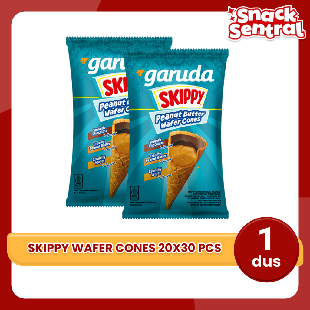 Jual Skippy Wafer Cones 20x30pcs - 1 Dus | Shopee Indonesia