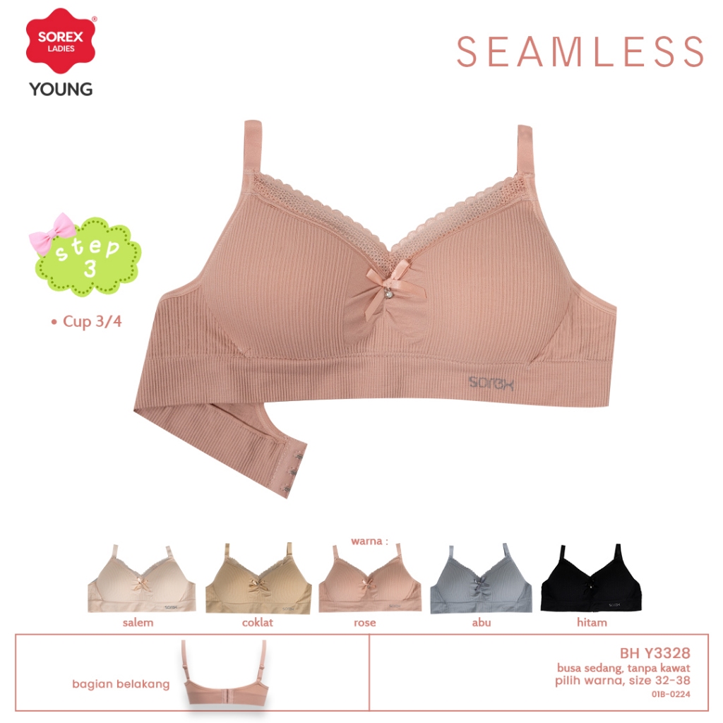 Jual SOREX YOUNG BRA 3328 STEP 3 - BH REMAJA RAJUT SEAMLESS KAIT 3 ...