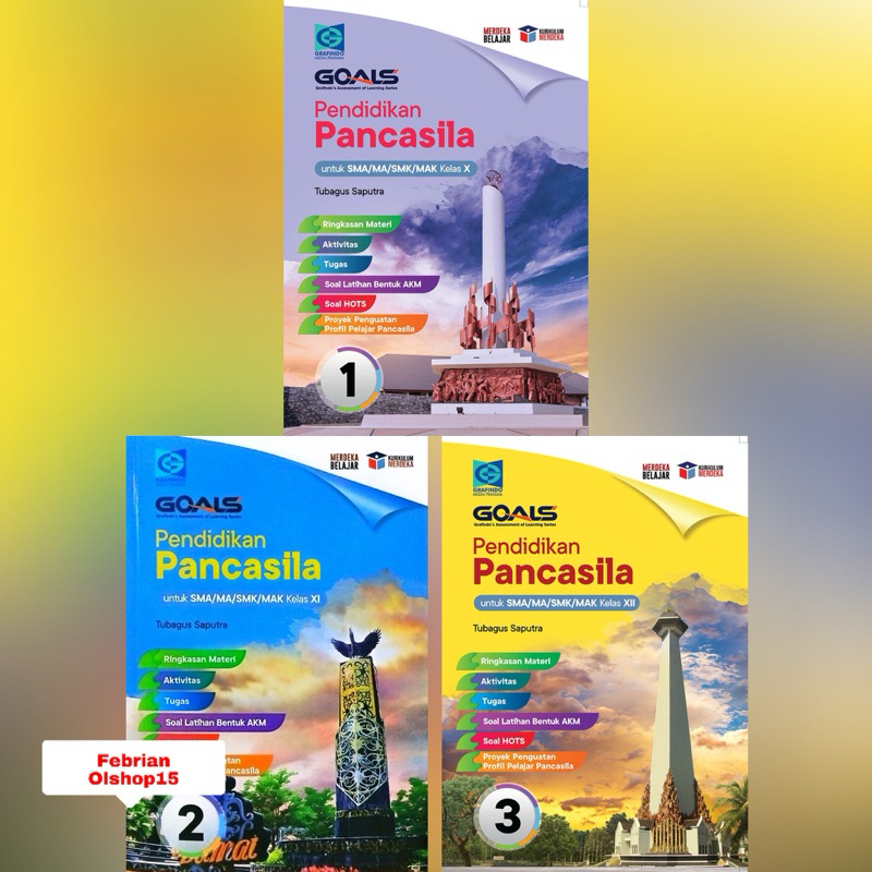 Jual BUKU LATIHAN SOAL GOALS PENDIDIKAN PANCASILA SMA/MA KELAS 10 11 12 KURIKULUM MERDEKA ...