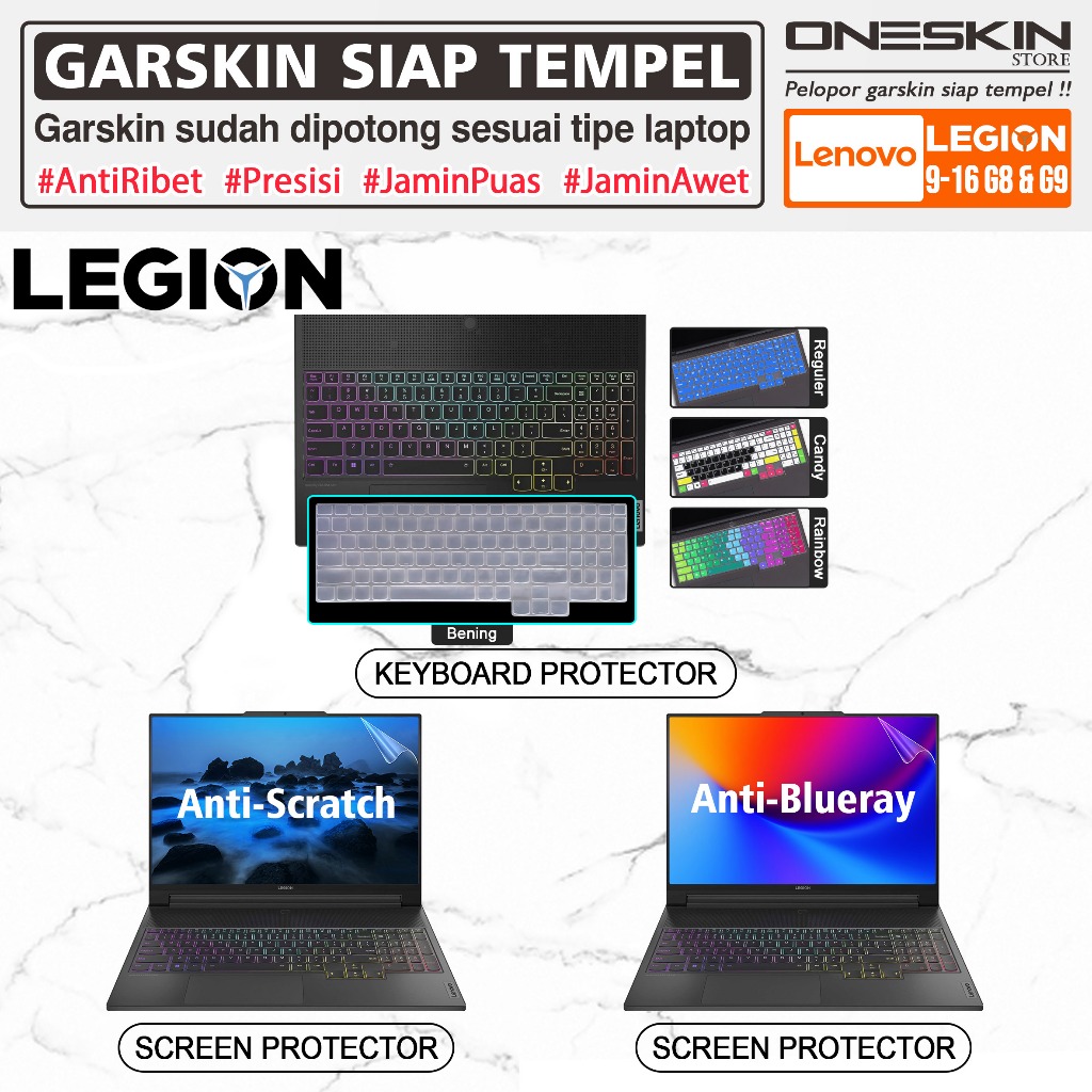 Jual Garskin Sticker Laptop Pelindung Screen Keyboard Protector Lenovo ...