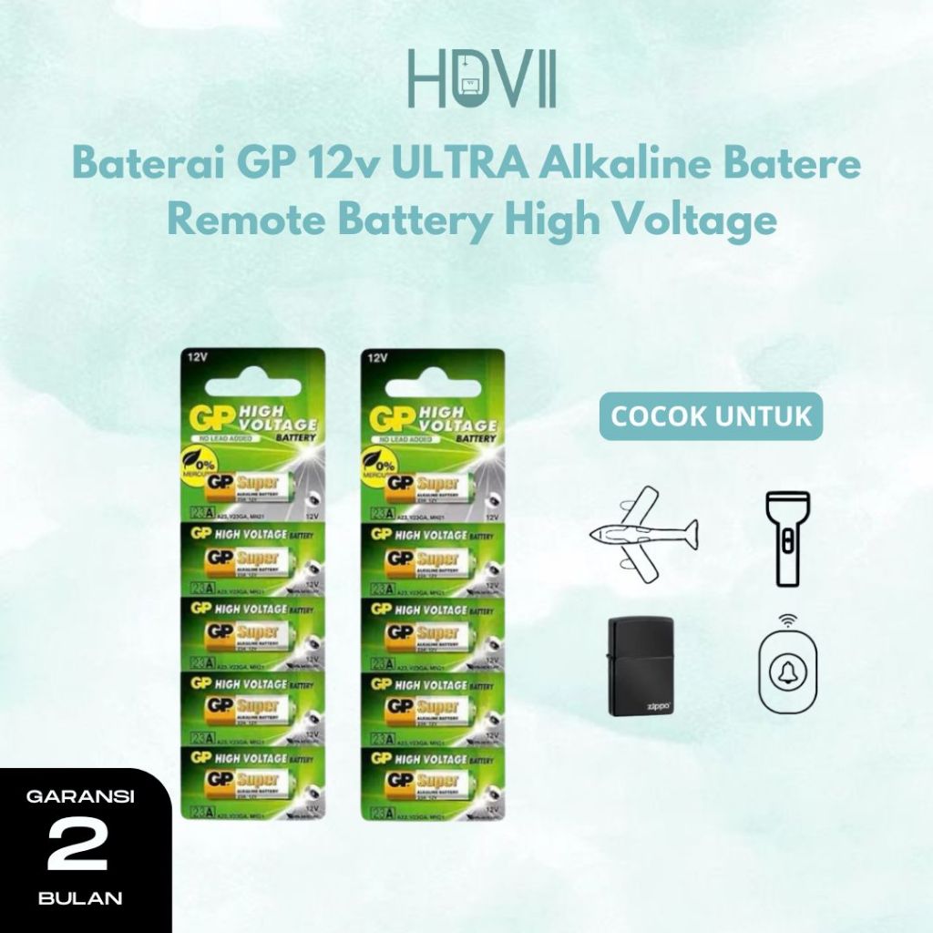 Jual HOVII - Baterai GP 12v 23A -27A ULTRA Alkaline Batere Remote ...