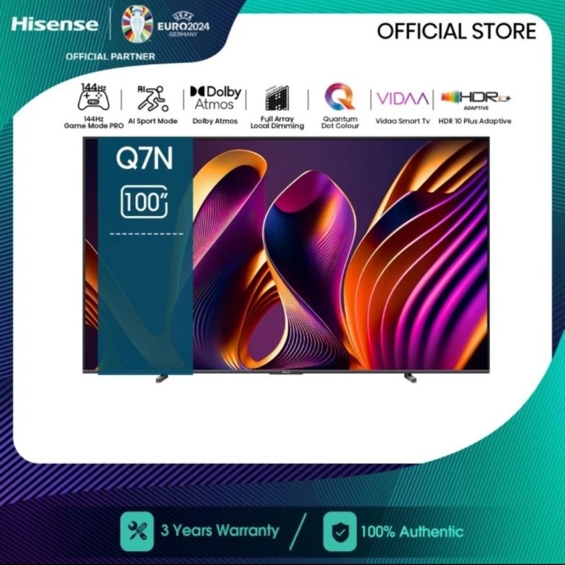 Jual HISENSE TV 100INCH UHD 4K SMART GOOGLE TV DOLBY VISION ATMOS ...