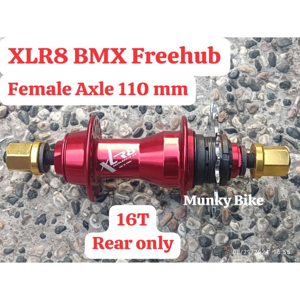 Jual XLR8 Female Axle Freehub 10 x 110 mm 16T 36 hole 6 six bolt BMX ...