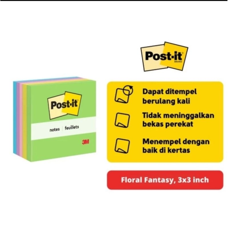 Jual Sticky Note Post it 3M 654 5Au Ultra 5 Pad (500 Lembar) | Shopee ...