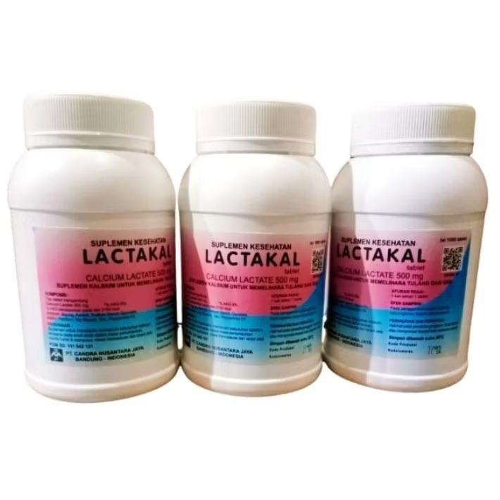 Jual LACTAKAL Tablet - Calcium Lactate 500mg (1000's /Kaleng) | Shopee ...