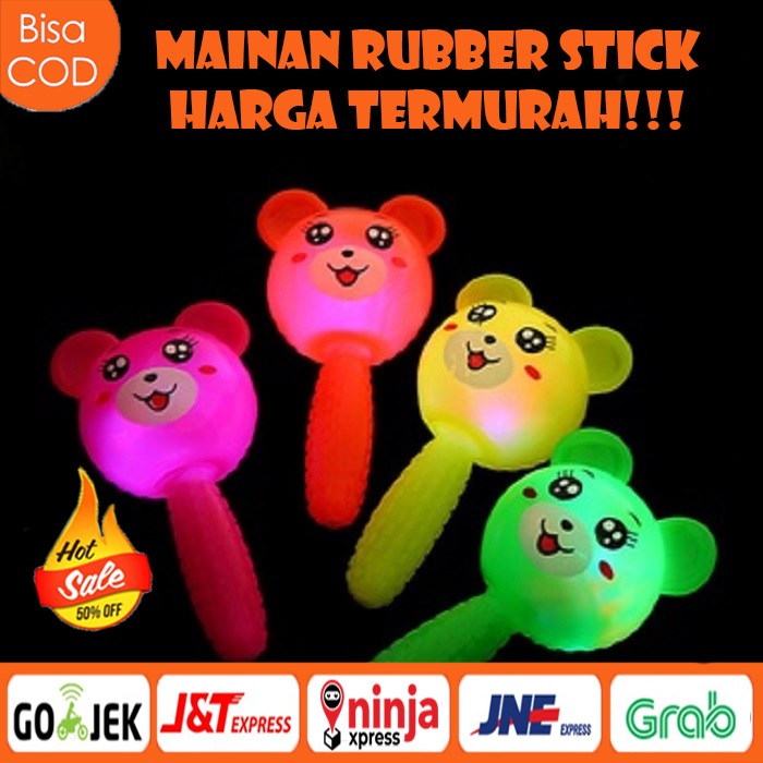 Jual HC SNI Rubber Stick Toys Boneka Lampu dan Suara Mainan Pencet ...