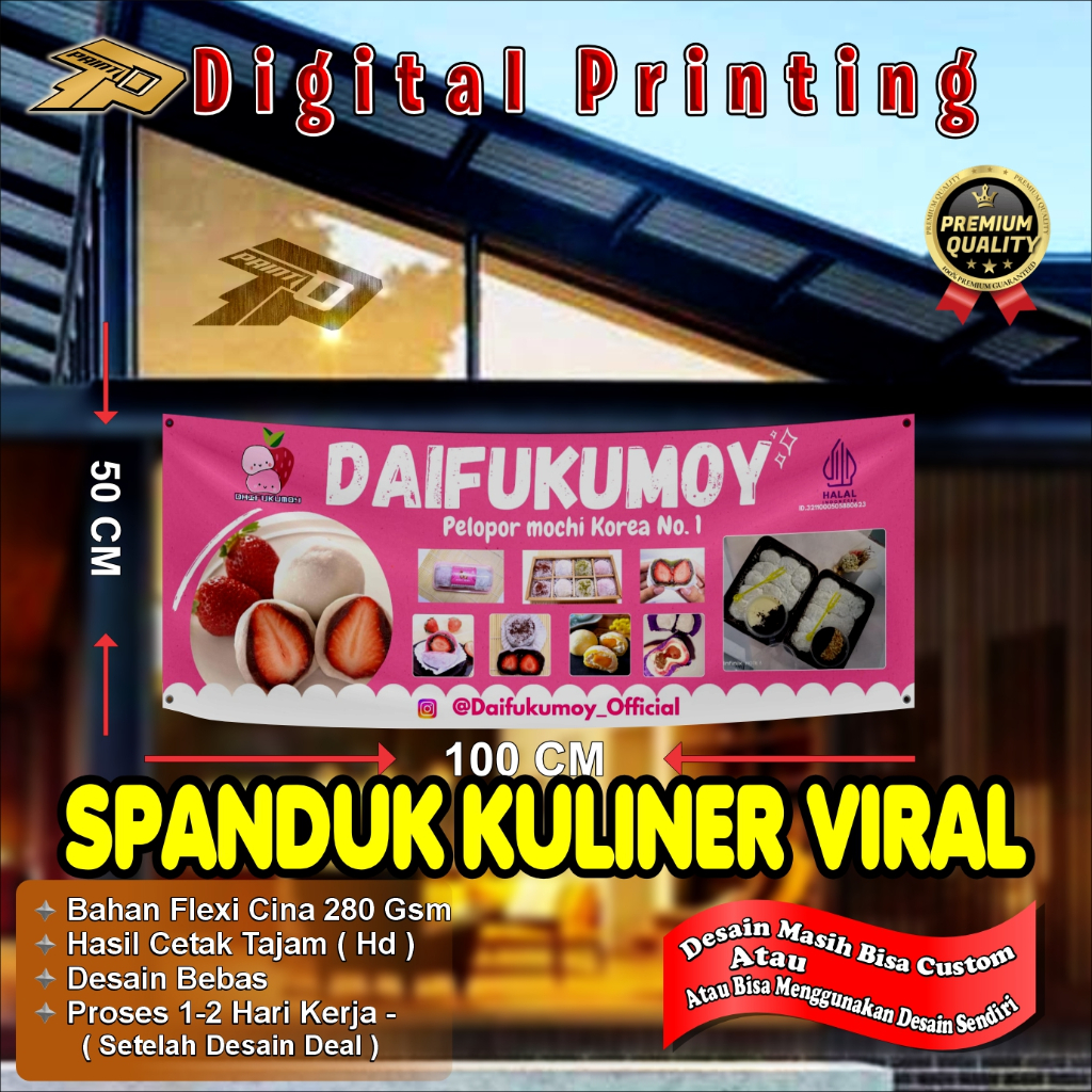 Jual BISA COD SPANDUK BANNER FRUIT COOCTAIL / JAJANAN VIRAL / MOCHI ...