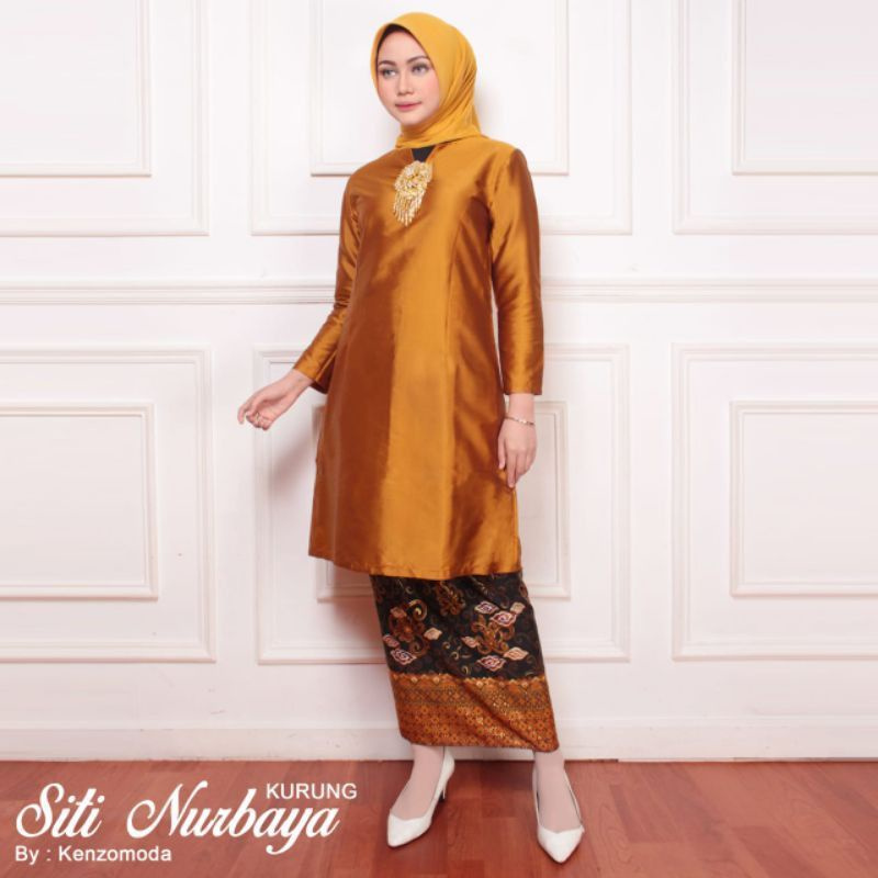 Jual Baju Kurung Siti Nurbaya Kebaya Tafeta Baju Kurung Malaysia Polos | Shopee Indonesia