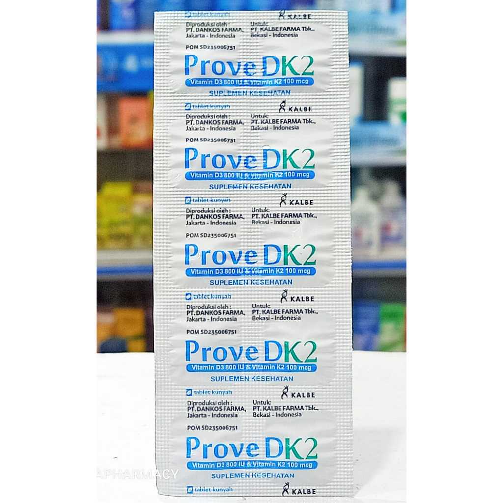 Jual Prove DK2 (D3 800IU+K2 100MCG) 𝟏 𝐒𝐓𝐑𝐈𝐏 𝐈𝐒𝐈 𝟏𝟎 𝐓𝐀𝐁𝐋𝐄𝐓 - Kesehatan ...