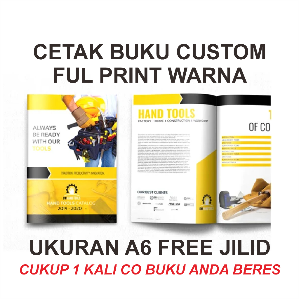 Jual Cetak Buku custom a6 buku saku full warna free jilid | Shopee ...