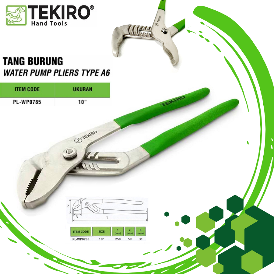 Jual TEKIRO Tang Burung 10" 10inch Quick Joint Water Pump Pliers Tang ...