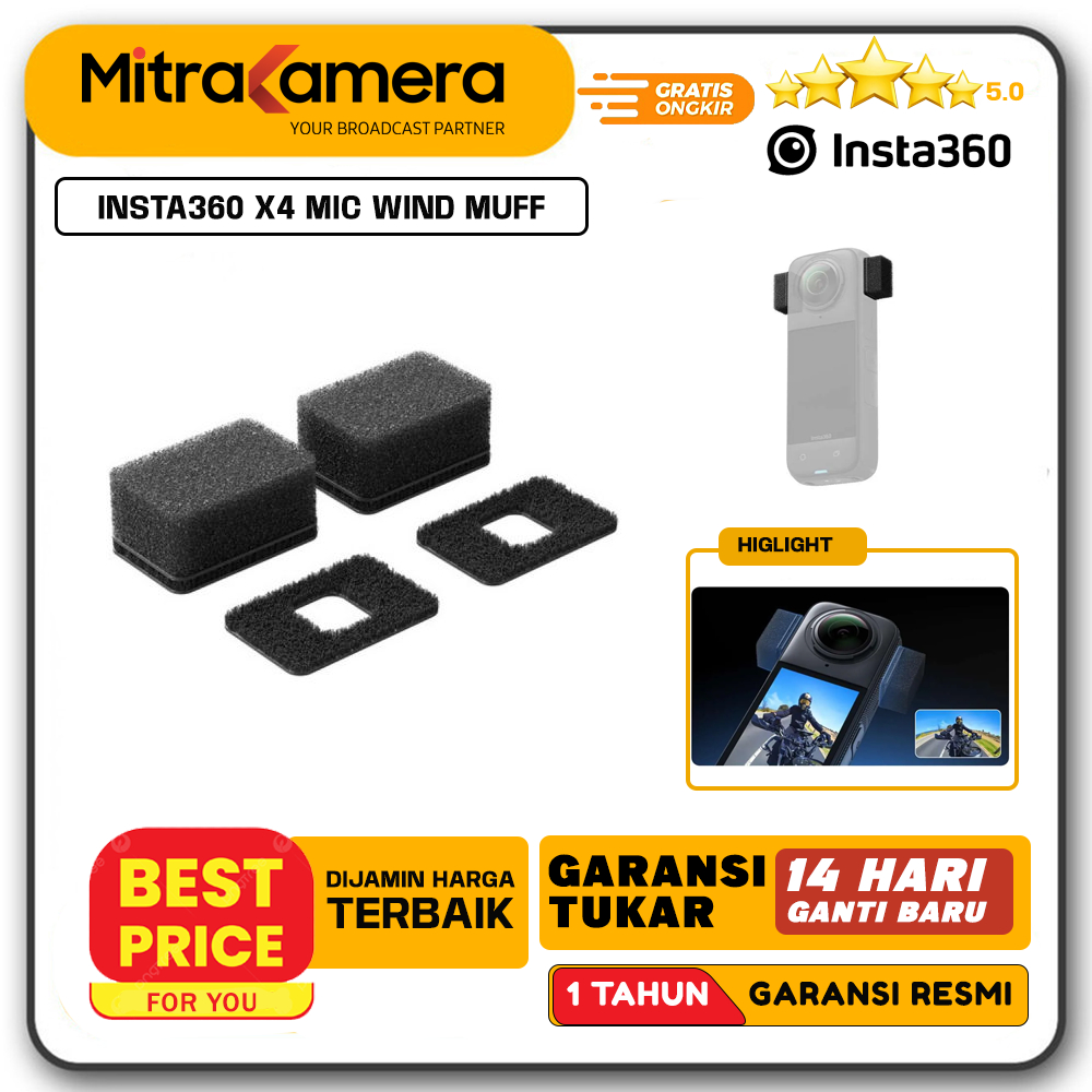 Jual INSTA360 X4 MIC WIND MUFF for Insta 360 X4 Microphone GARANSI ...