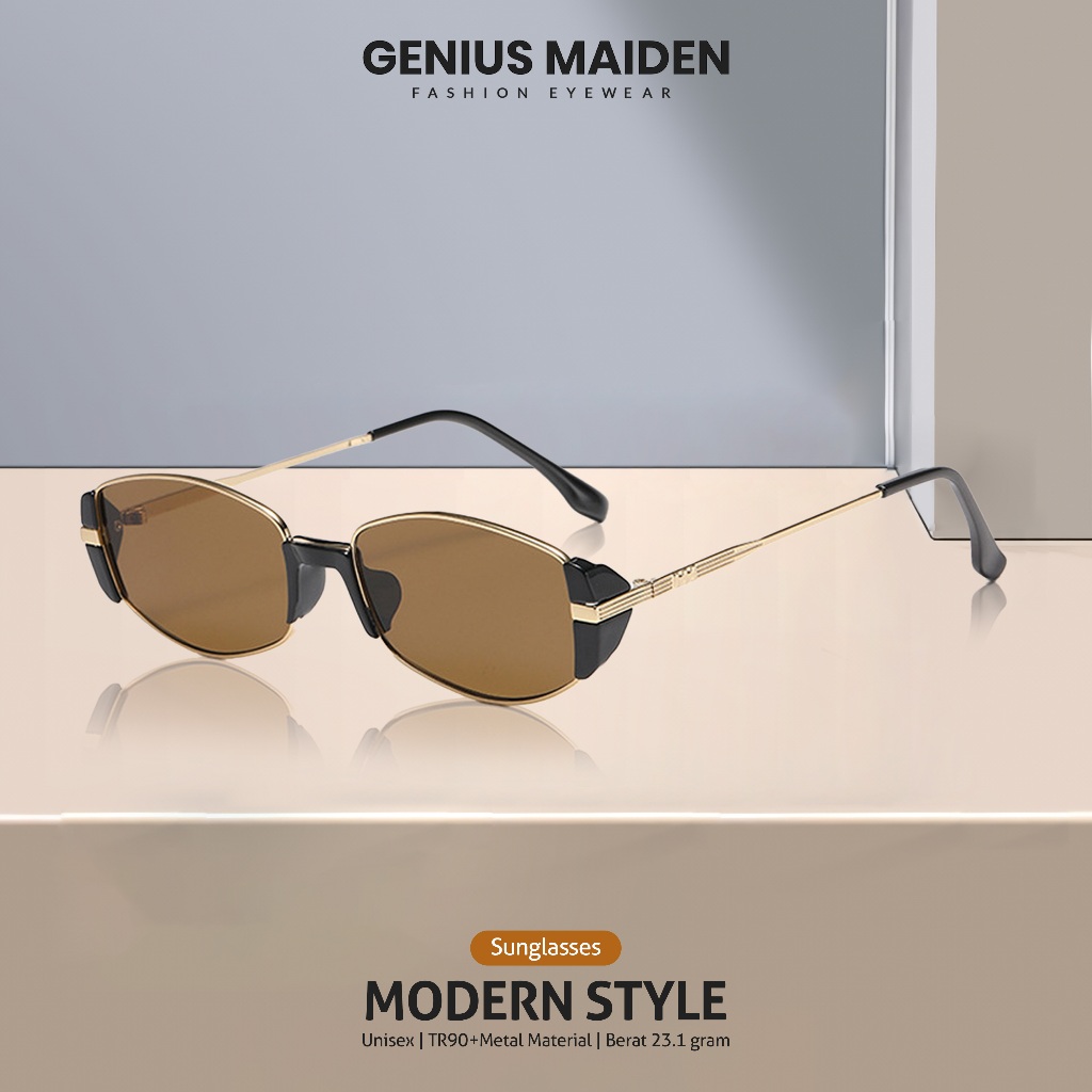Jual Genius Maiden Kacamata Hitam Sunglasses Fashion Korea Bahan Metal ...