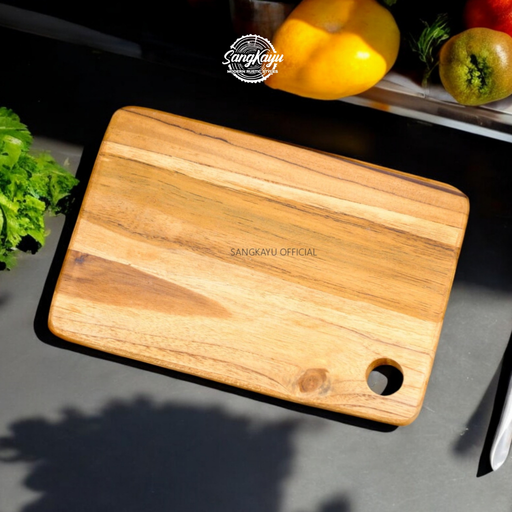 Jual SangKayu Talenan Kayu Jati Asli 30x20 cm Talenan Cutting Board ...