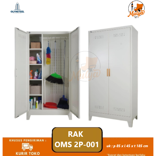 Jual Locker Besi Alat Kebersihan/ Rak Penyimpanan Perkakas Serbaguna/OMS Olymstell- [ kurir toko ...