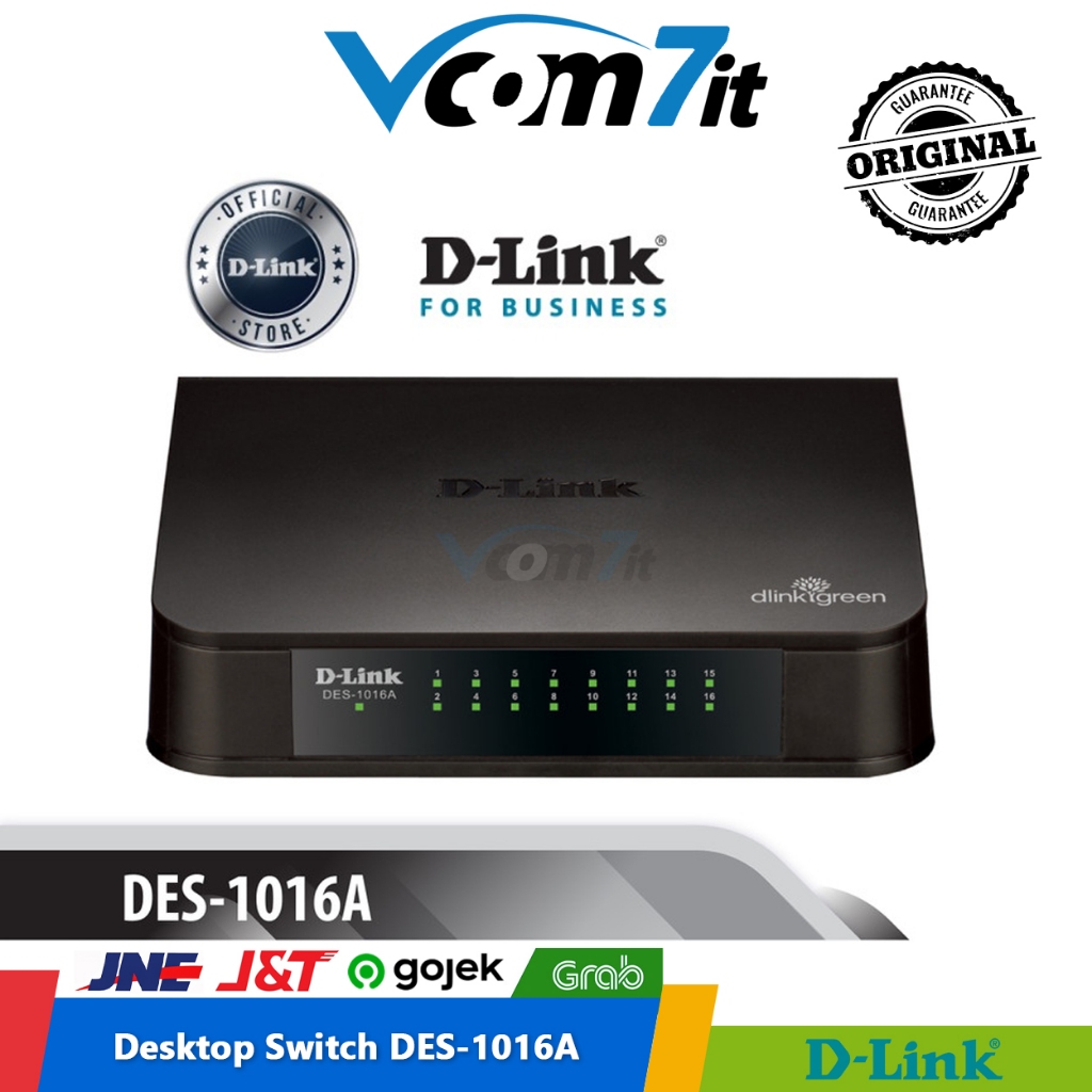 Jual D-Link DES-1016A 16-port 10/100M Unmanaged Standalone Switch Hub ...
